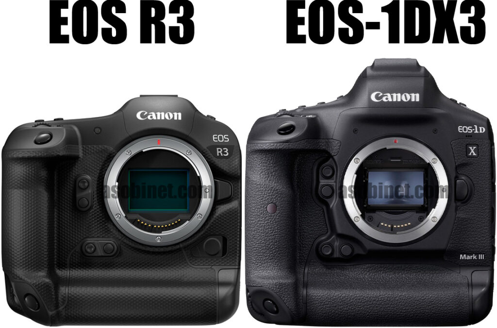 「EOS R3」と「EOS-1D X Mark III」の外観やスペックの違い - とるなら