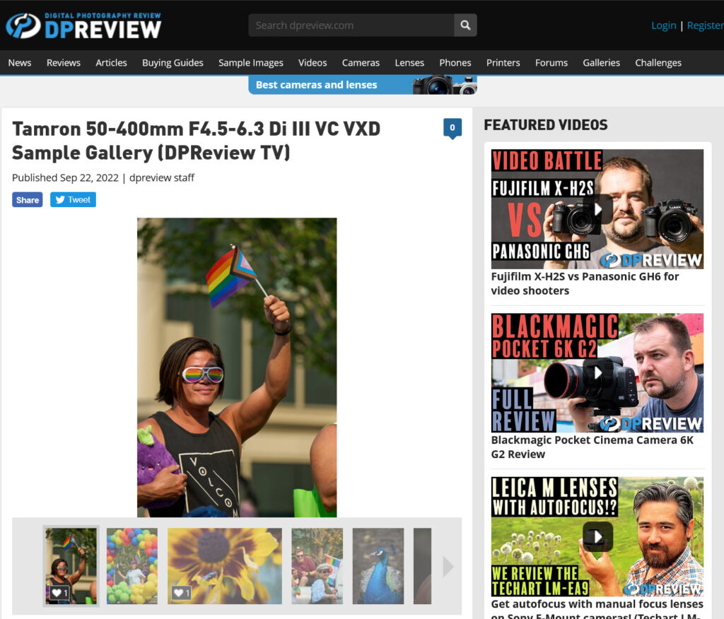 DPReviewが50-400mm F/4.5-6.3 Di III VC VXDのサンプルギャラリーを公開 - とるなら