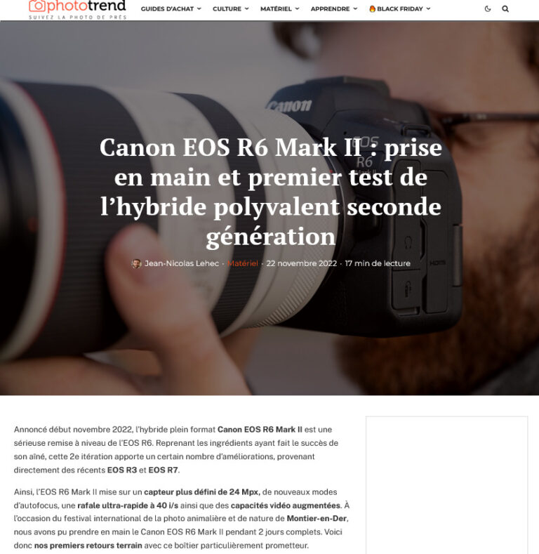 EOS R6 Mark IIはバッファが少ない点で惜しいが非常に多くの進化を遂げたカメラ - とるなら