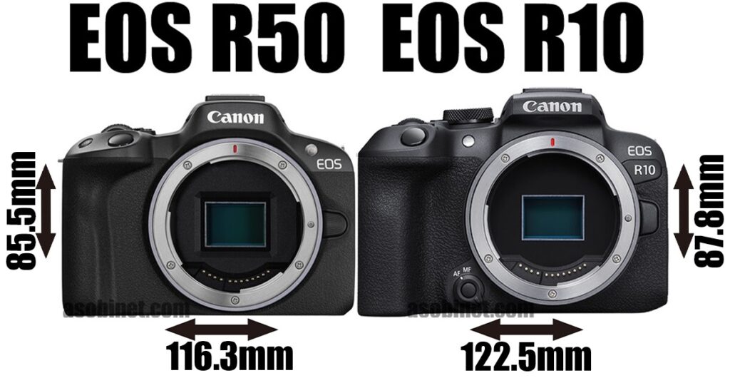 「EOS R50」と「EOS R10」の外観やスペックの違い - とるなら