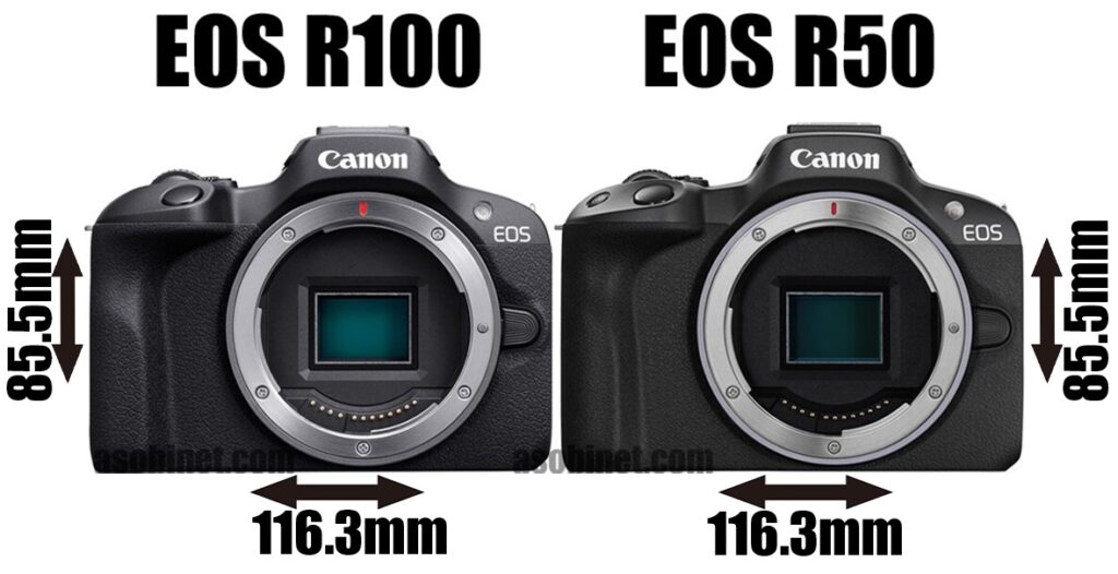 「EOS R100」と「EOS R50」の外観やスペックの違い - とるなら