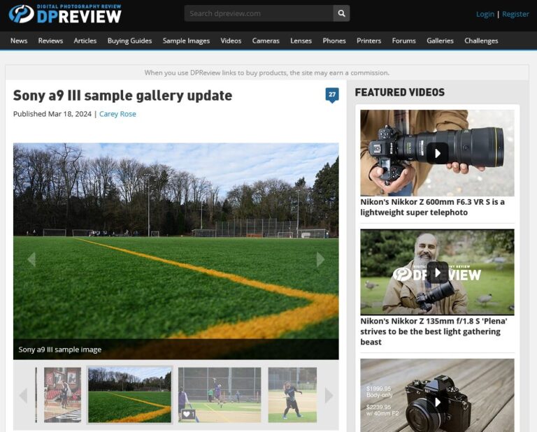 DPReviewがα9 IIIのサンプルギャラリーを公開 - とるなら