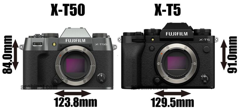 「X-T50」と「X-T5」の外観やスペックの違い - とるなら