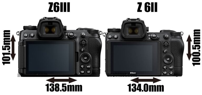 「Z6III」と「Z 6II」の外観やスペックの違い - とるなら