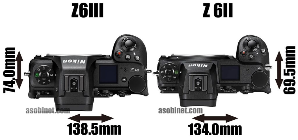 「Z6III」と「Z 6II」の外観やスペックの違い - とるなら