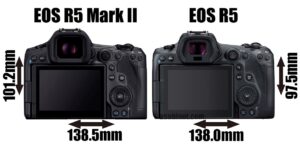 「EOS R5 Mark II」と「EOS R5」の外観やスペックの違い - とるなら