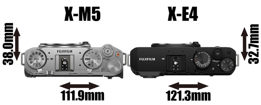 「X-M5」と「X-E4」の外観やスペックの違い - とるなら