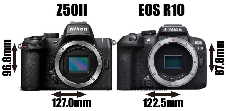 「Z50II」と「EOS R10」の外観やスペックの違い - とるなら