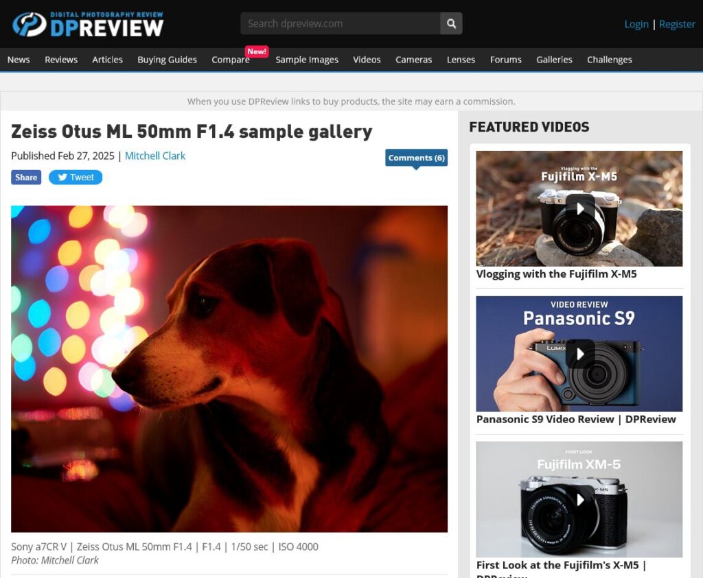 DPReviewがOtus ML1.4/50のサンプルギャラリーを公開 - とるなら