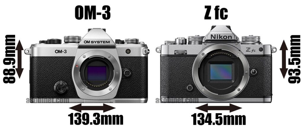 「OM-3」と「Z fc」の外観やスペックの違い - とるなら