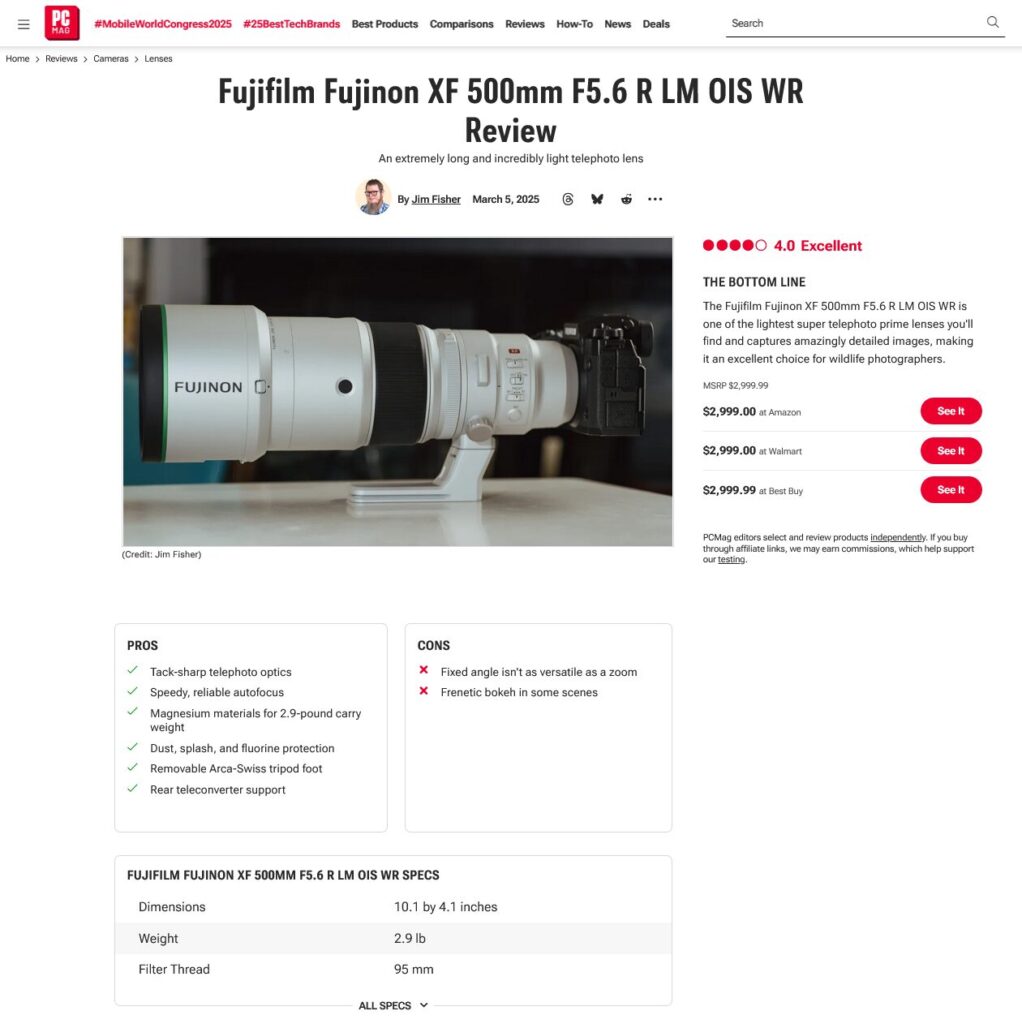 XF500mmF5.6 R LM OIS WR 絞り開放から優れた解像性能 - とるなら