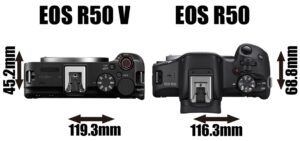 「EOS R50 V」と「EOS R50」の外観やスペックの違い - とるなら