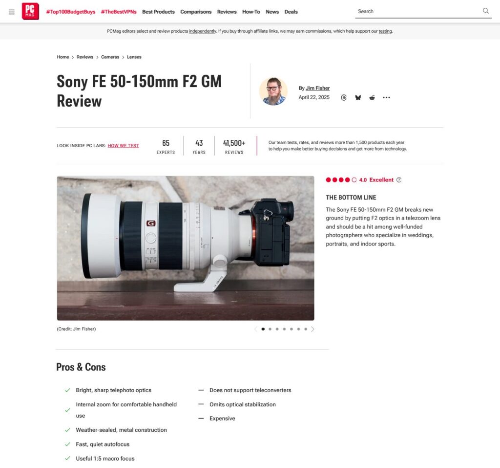 FE 50-150mm F2 GM は新境地を切り開く優れたレンズ - とるなら