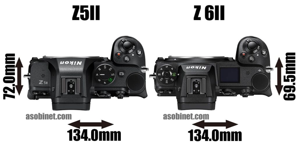 「Z5II」と「Z6II」の外観やスペックの違い - とるなら